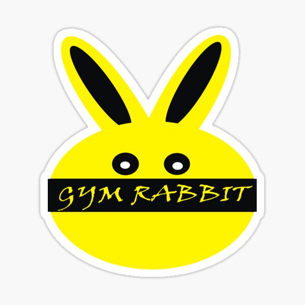 "Funny Gym Rabbit" Sticker for Sale by Rich-clothing | Redbubble