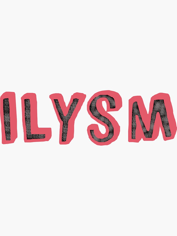 "ilysm" Sticker by mgres | Redbubble