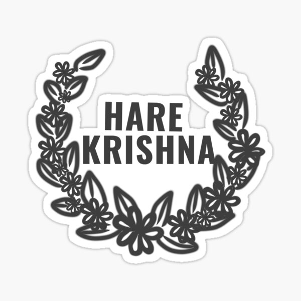 "Hare Krishna hare rama - Lord Krishna" Sticker for Sale by stayartsy07 ...