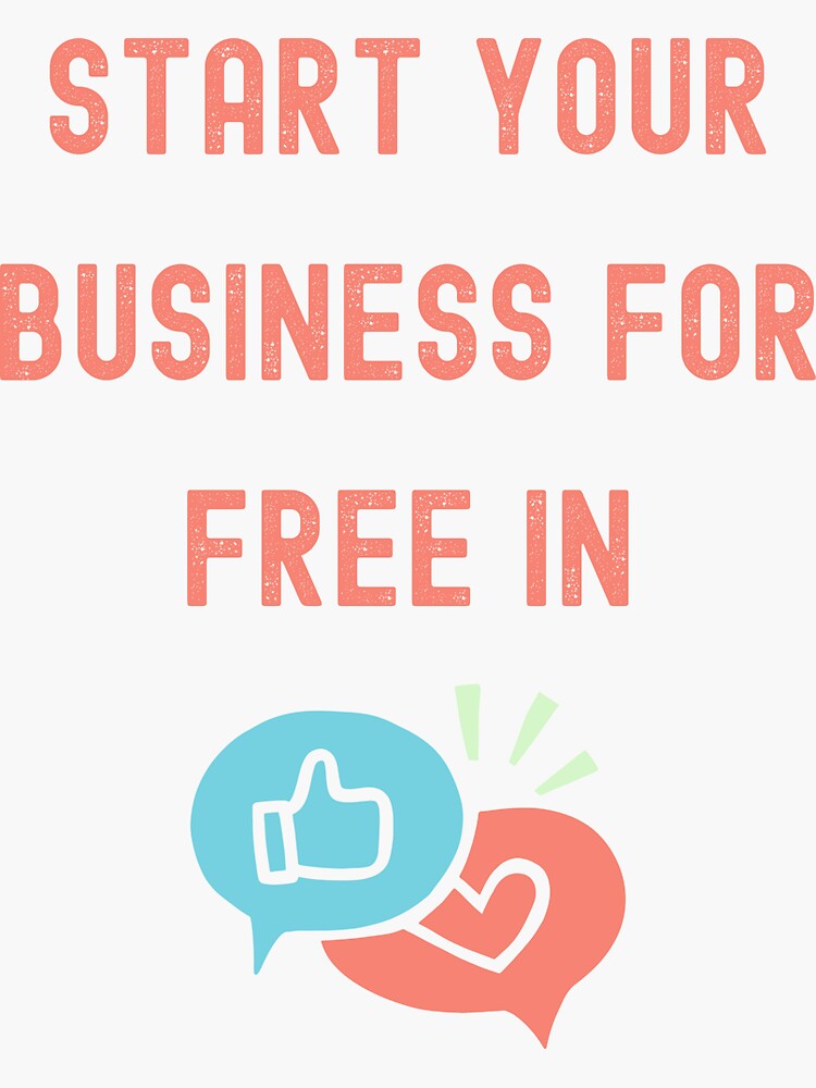 "Start your business for free in social media icon like heart, color ...