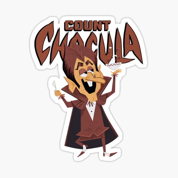 "Classic 70s Count Chocula Monster Cereal Mascot and Logotype Sticker ...
