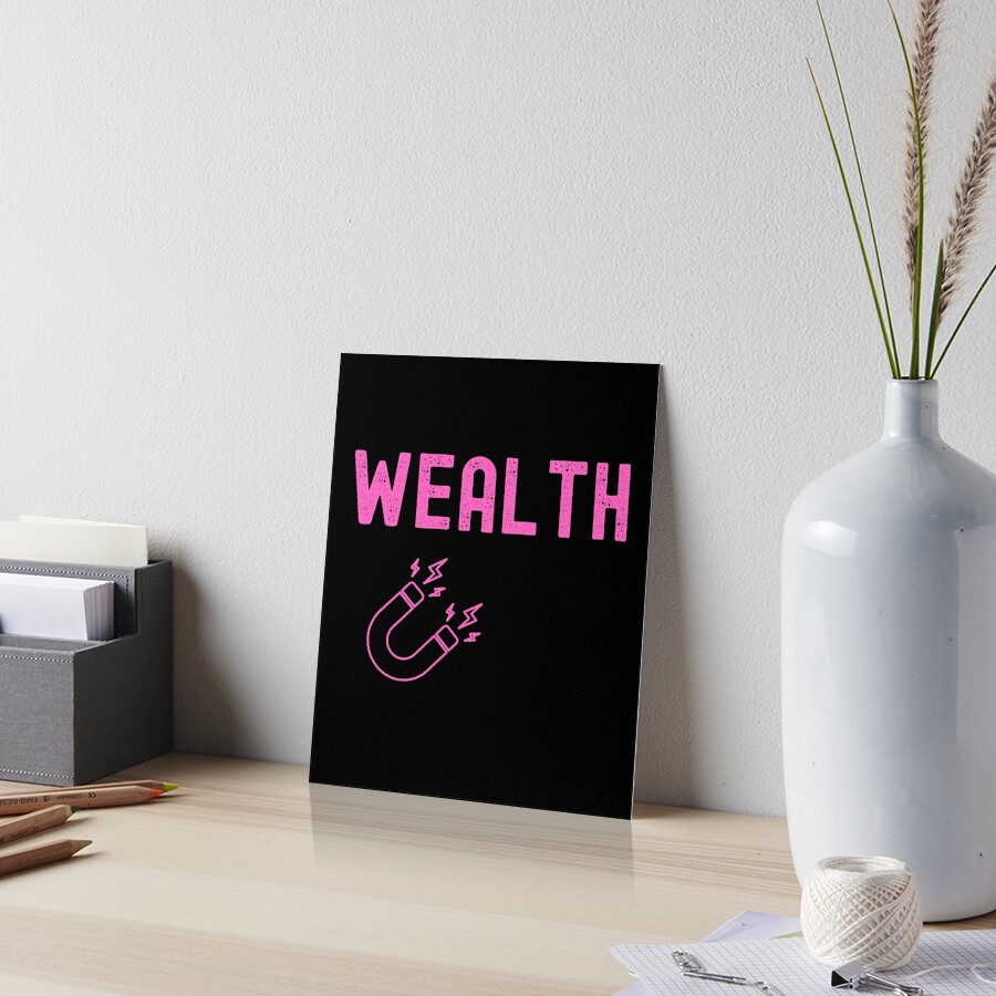 "Wealth magnet, magnet icon, color pink, Affirmation Investor Wealthy ...
