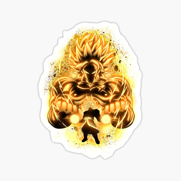 "Golden Saiyan Broly" Sticker by neon2266 | Redbubble