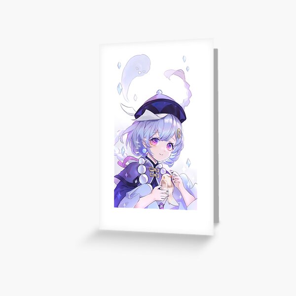 "Cute Qiqi Genshin Impact" Greeting Card by fukumono | Redbubble