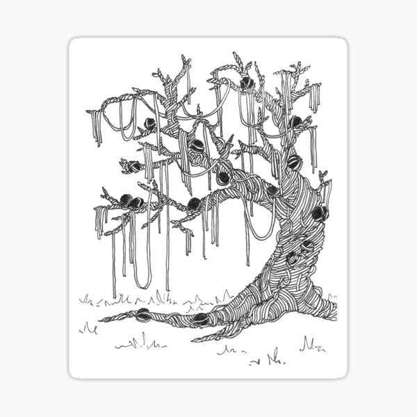 "Spaghetti Tree with Meatballs" Sticker for Sale by Claire Lamman ...