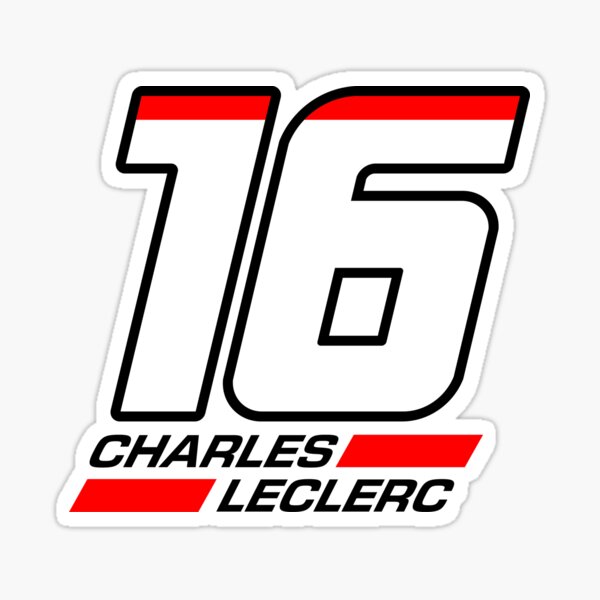 "Charles Leclerc 16" Sticker for Sale by Raxon Blue | Redbubble