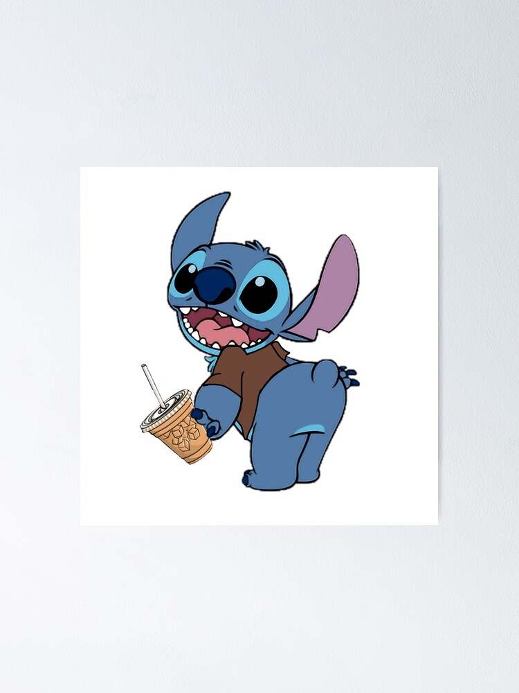 "Iced Coffee and Stitch" Poster for Sale by kananidrummond | Redbubble