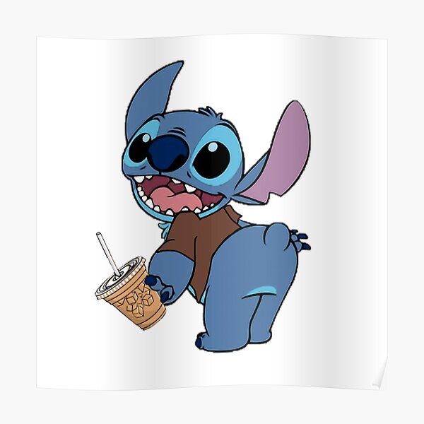 "Iced Coffee and Stitch" Poster for Sale by kananidrummond | Redbubble