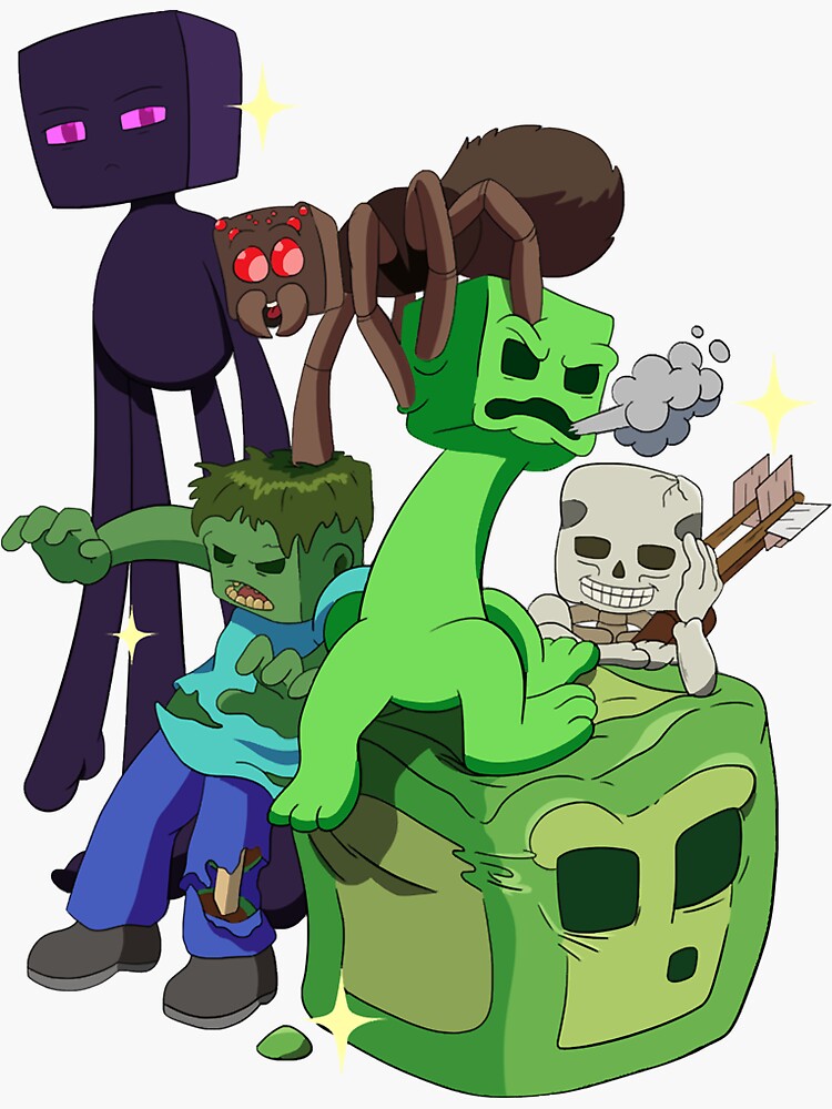"Minecraft Mobs" Sticker by JohnHan | Redbubble