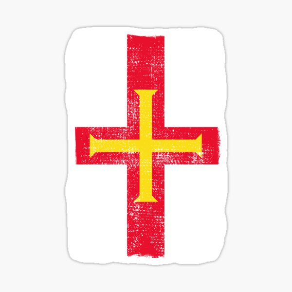 "Flag of Guernsey" Sticker by StarWheels | Redbubble