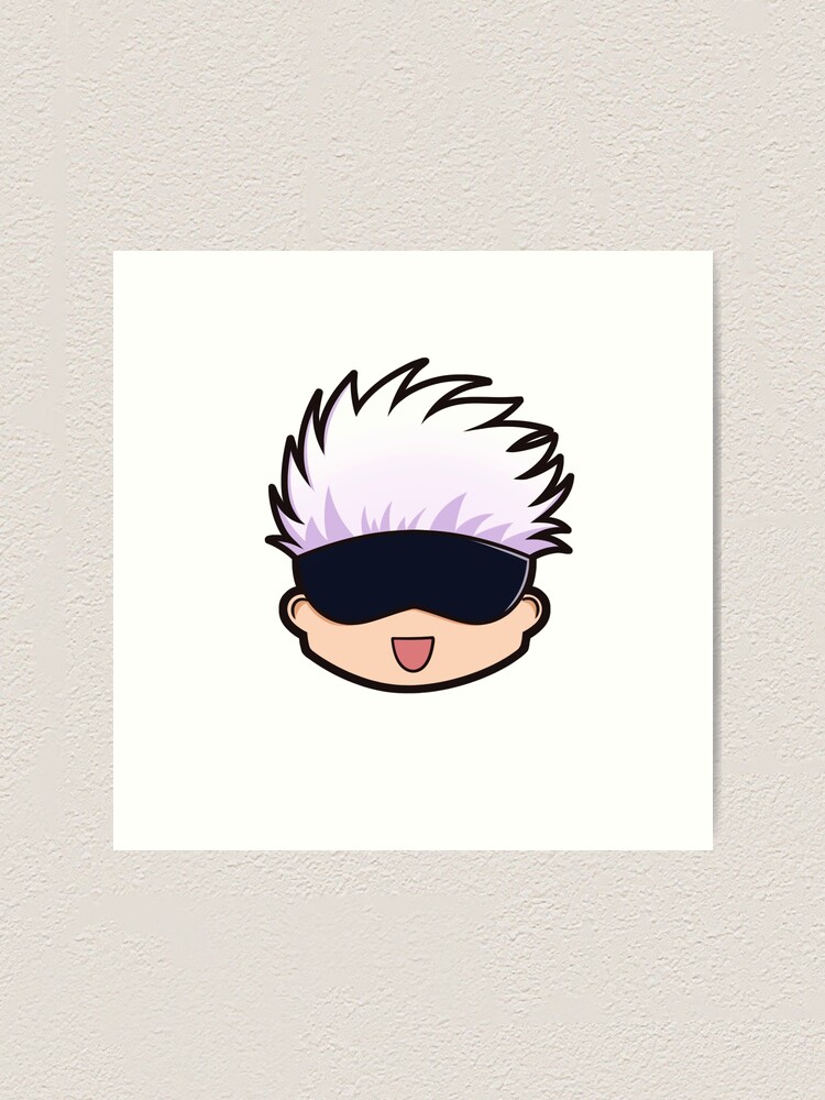 "Satoru Gojo (Chibi Head)" Art Print for Sale by Chibi-Heads | Redbubble