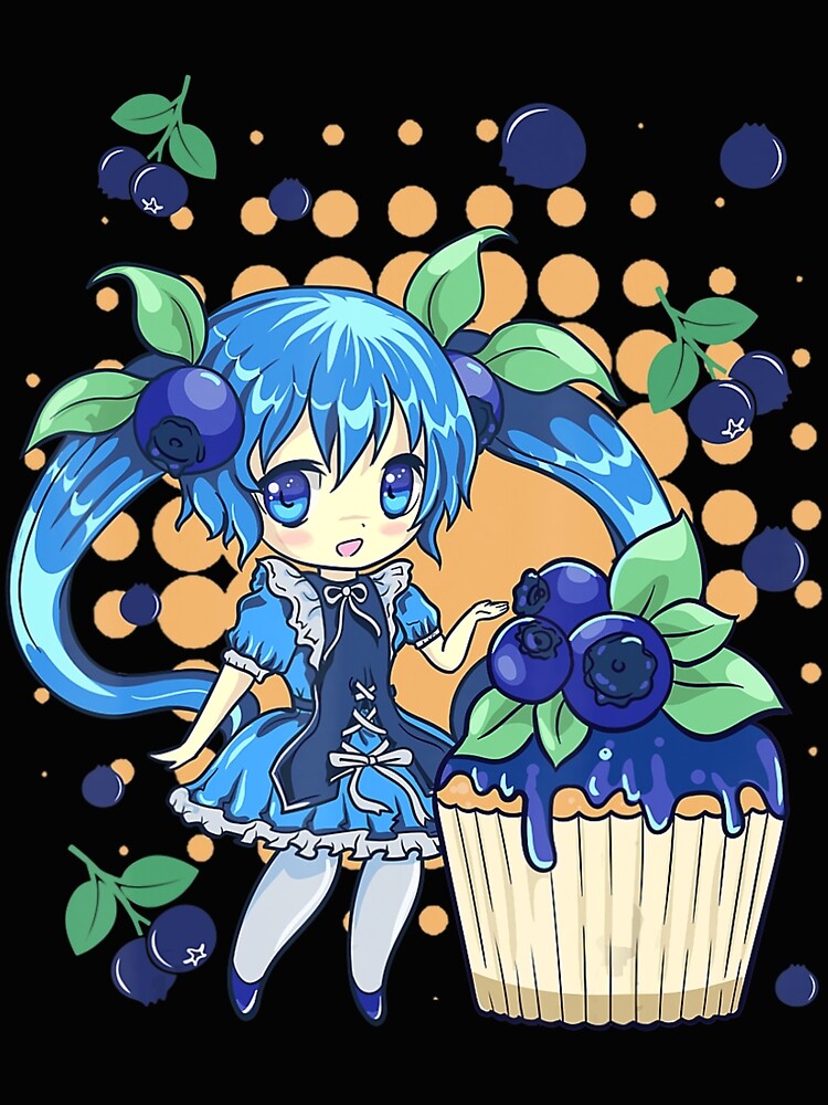 "Cute Kawaii Chibi Anime Cupcake Baking Girl Anime Teen" Art Print for ...