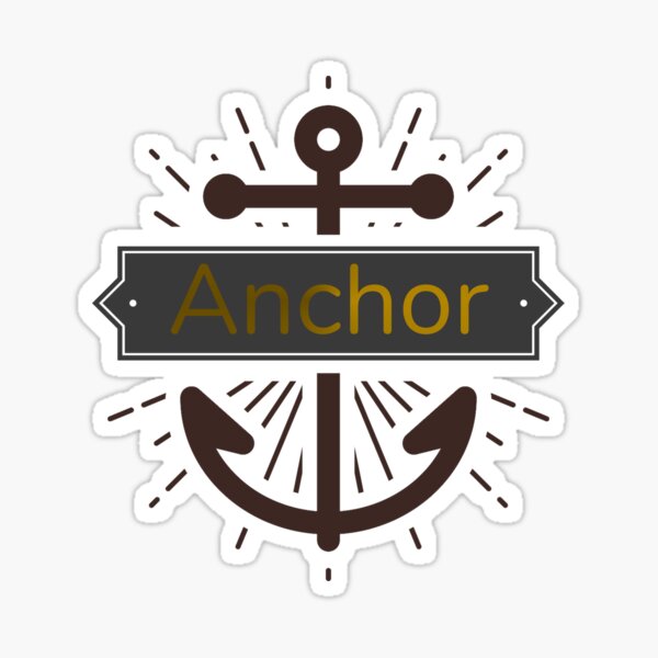 "Anchor logo" Sticker by Saberpinjari | Redbubble