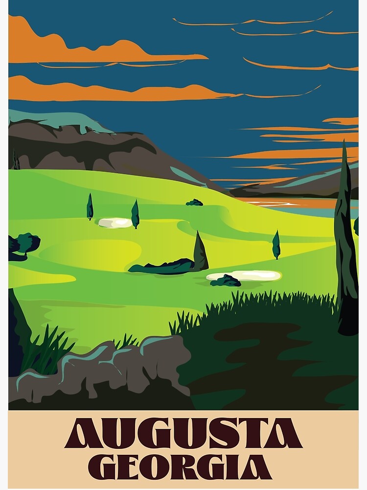 "Augusta Georgia Golf poster" Poster for Sale by vectorwebstore | Redbubble