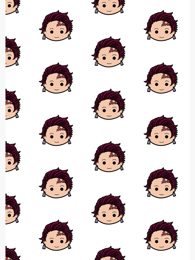 "Tanjiro Kamado (Chibi Head)" Spiral Notebook by Chibi-Heads | Redbubble