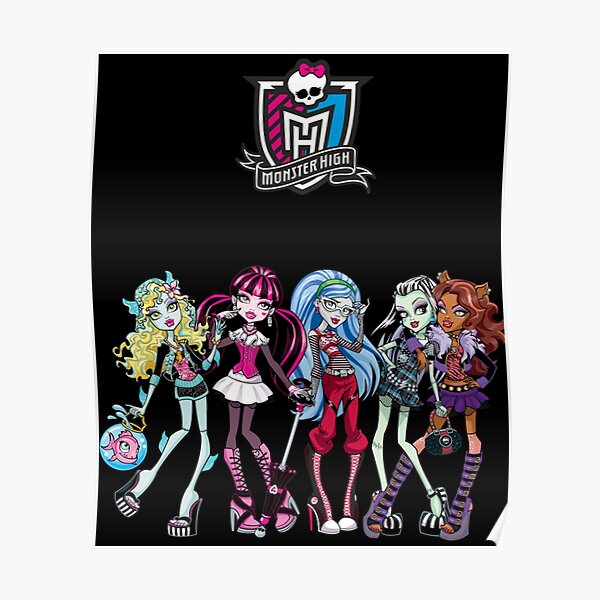 "Monster high main characters and logo " Poster by HaileyTuelShop ...