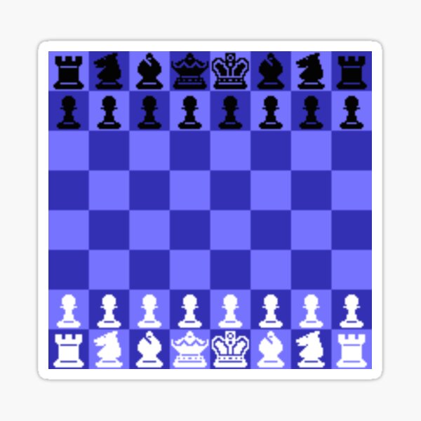 "Blue Chess Board" Sticker by PixelSystem | Redbubble