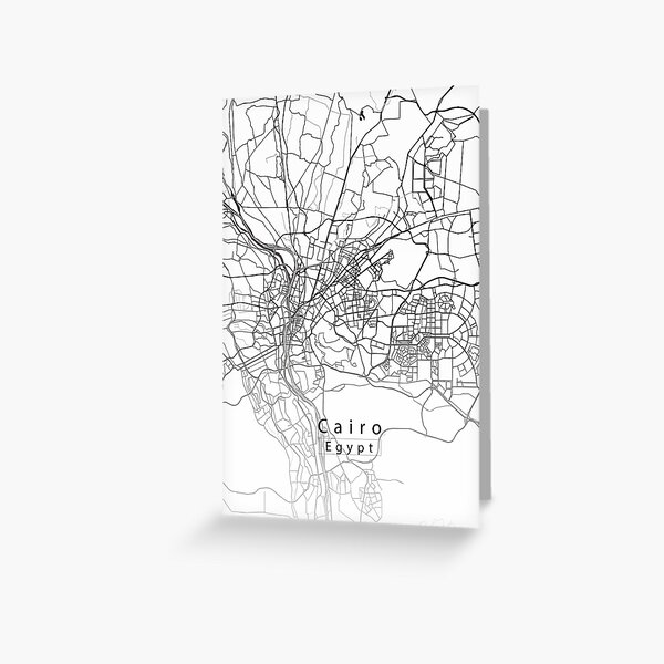 "Cairo Egypt City Map" Greeting Card for Sale by Robin-Niemczyk | Redbubble