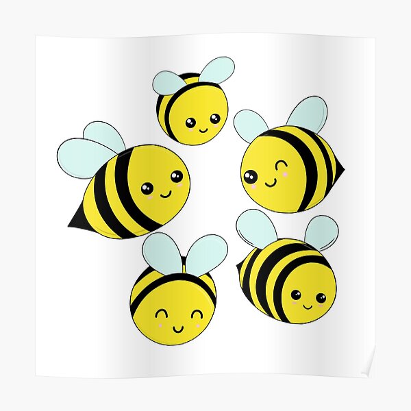 "Chibi Bees" Poster for Sale by ShutterStudios | Redbubble