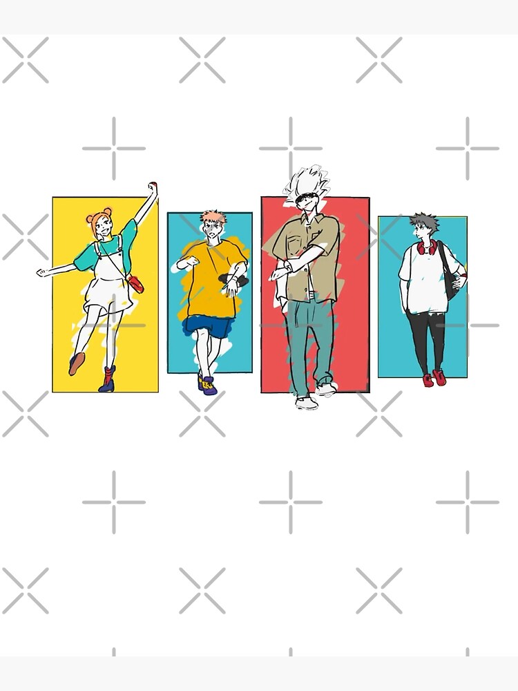 Lámina fotográfica «Satoru Gojo, Gojo y sus amigos, Megumi y yuji y ...