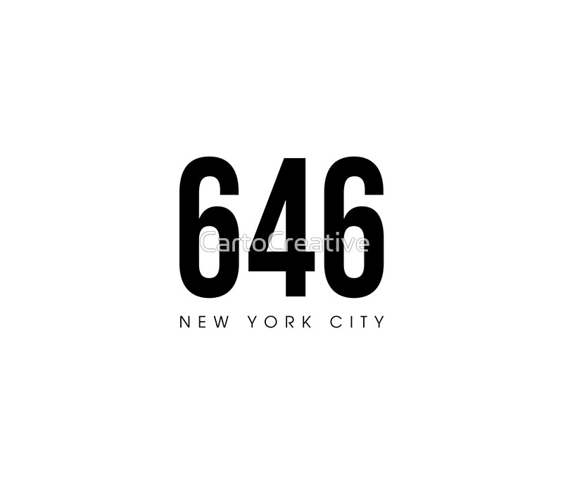 "New York City, NY - 646 Area Code" by CartoCreative | Redbubble