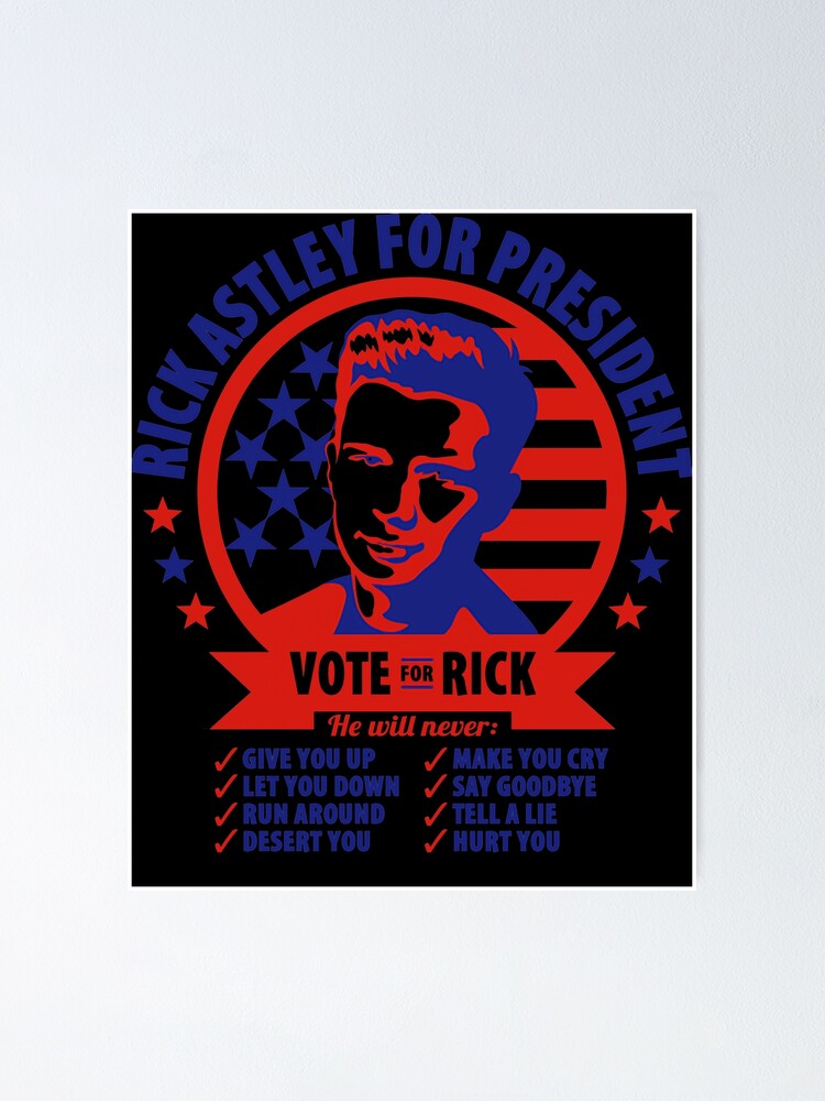 "Rick Astley Rick Astleyy" Poster for Sale by Haarishurch | Redbubble