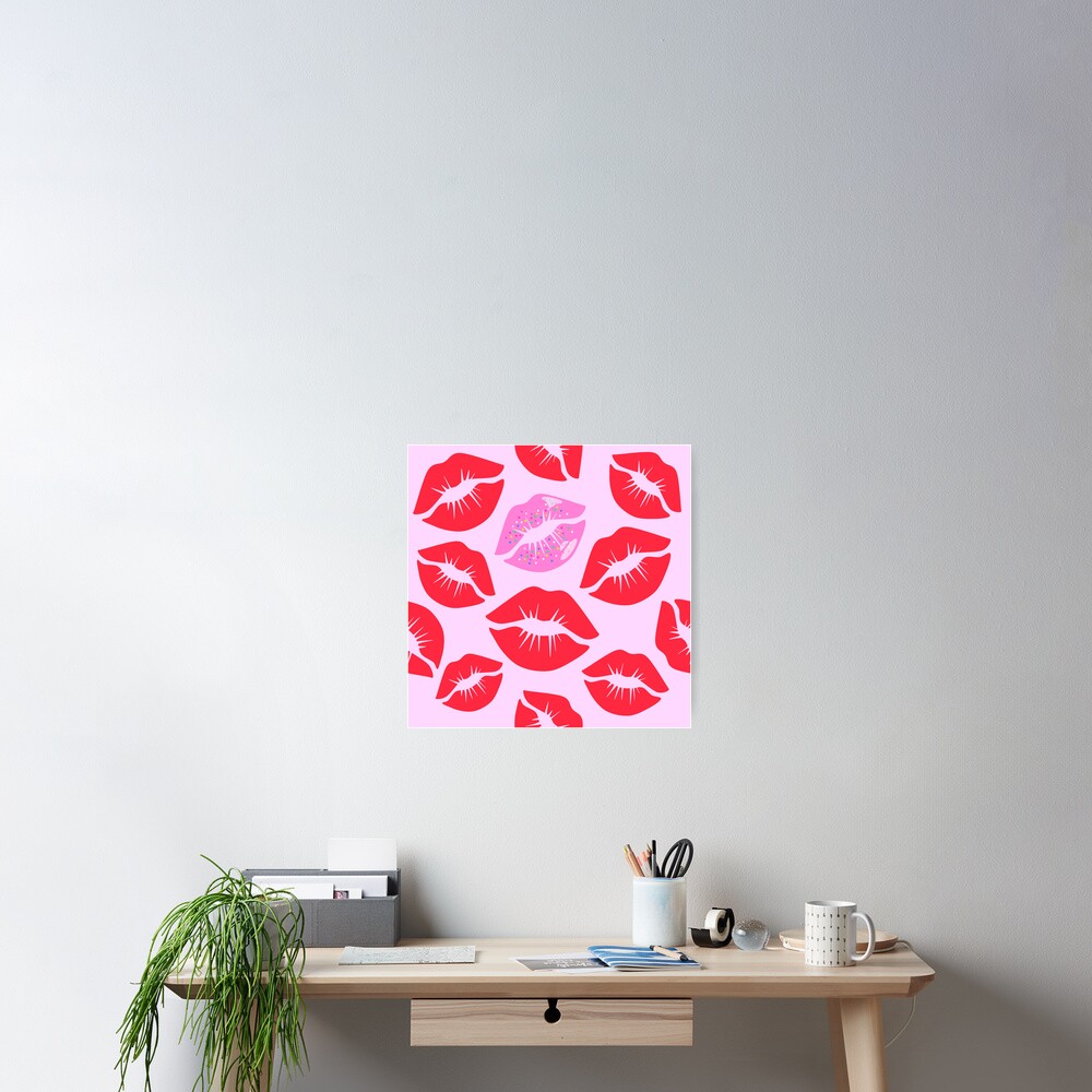 "Kissy Face" Poster for Sale by PatternDivision | Redbubble