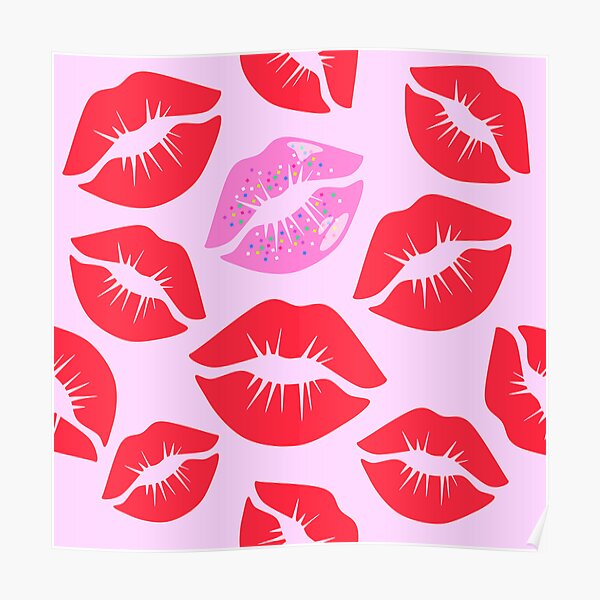 "Kissy Face" Poster for Sale by PatternDivision | Redbubble