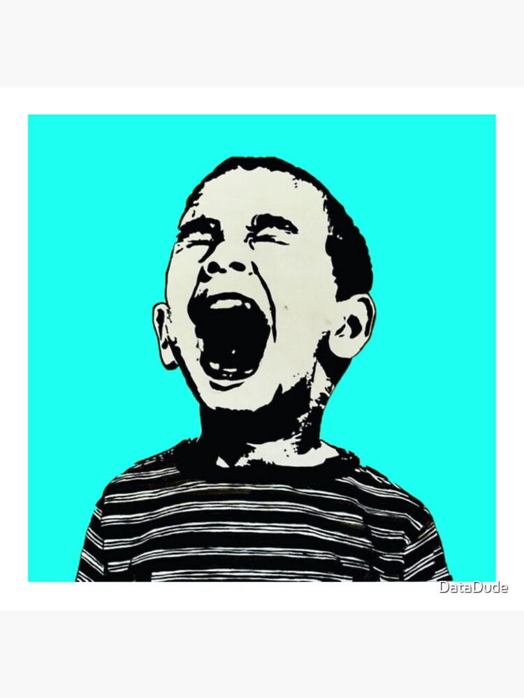 "Shouting Boy Graffiti" Sticker by DataDude | Redbubble