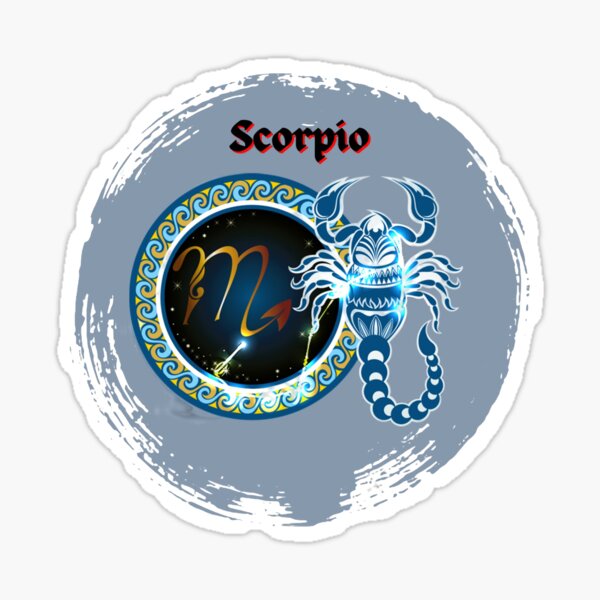"Scorpio" Sticker by DrawingAndText | Redbubble