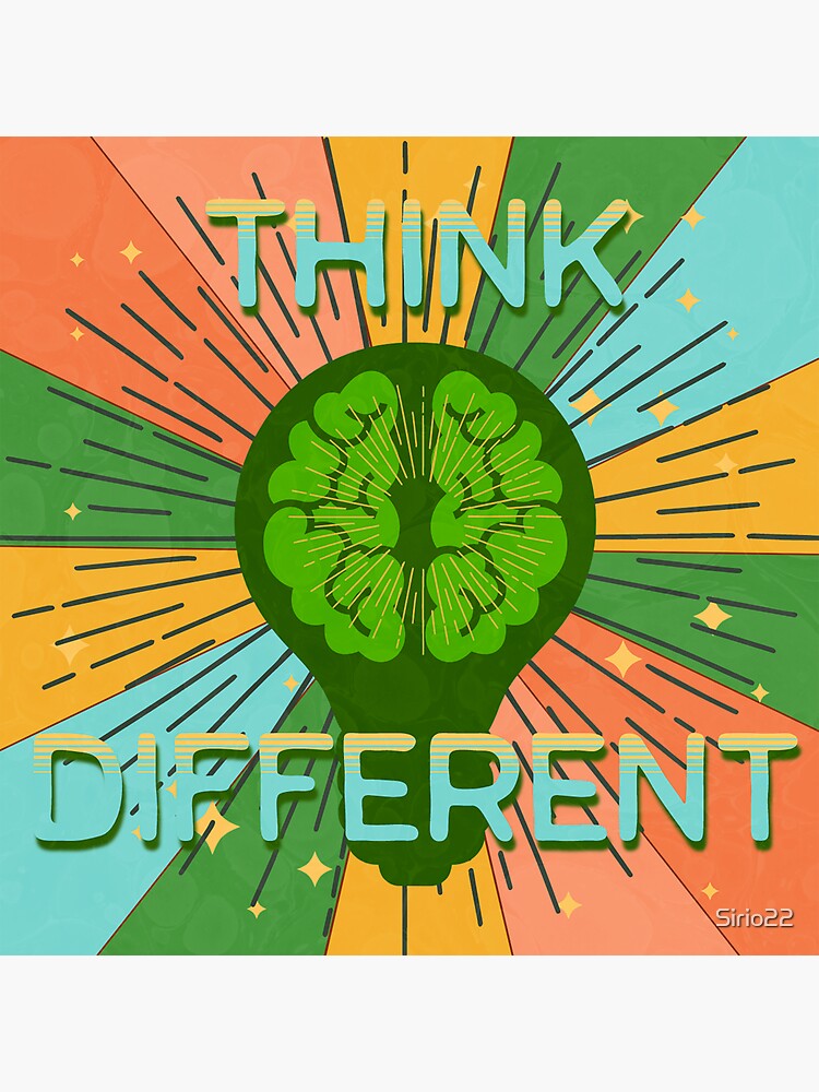 "Think Different" Sticker by Sirio22 | Redbubble