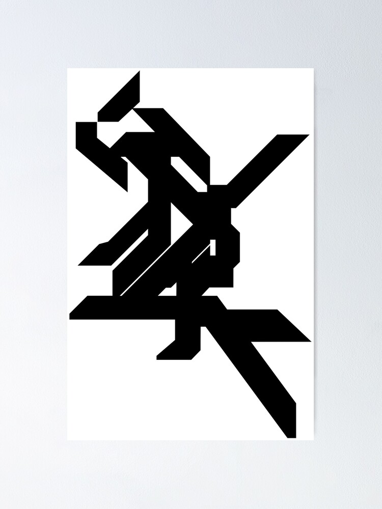 "Abstract Techwear shape decal" Poster for Sale by Dr-Evil | Redbubble