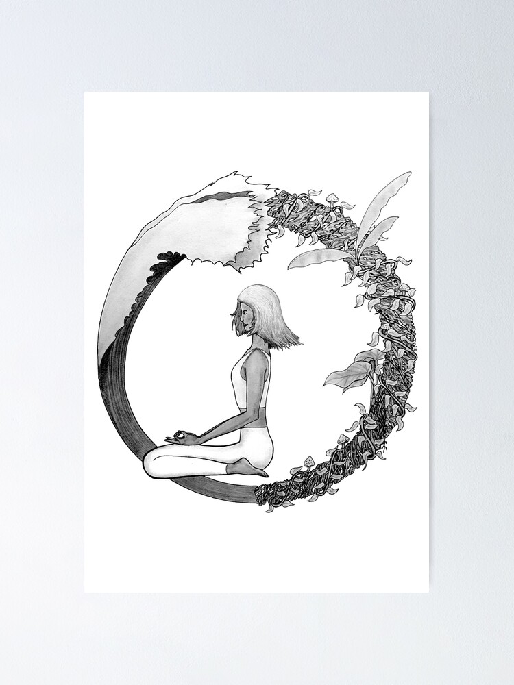 "Yoga drawing Vajrasana asana thunderbolt pose | Divine feminine energy ...