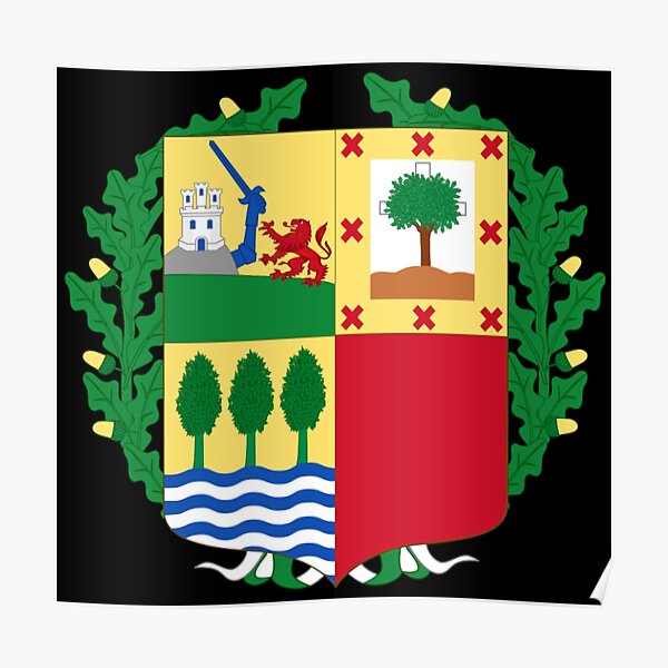 "Coat of Arms of Basque Country - Zazpiak Bat" Poster by Shav | Redbubble