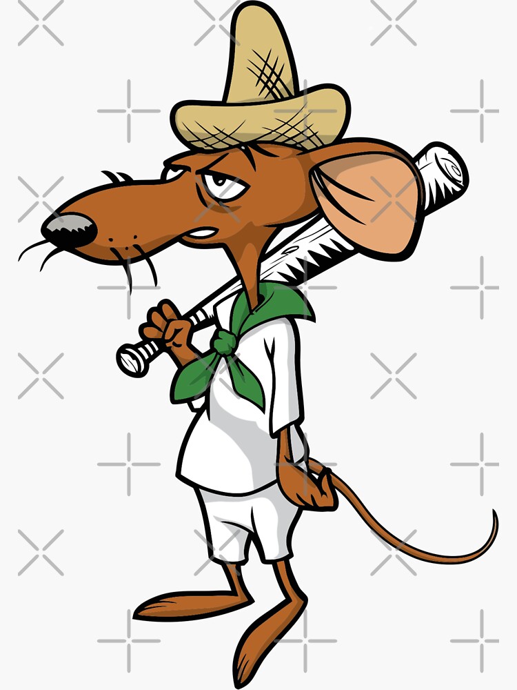 Pegatina «Dibujos animados de ratón mexicano perezoso y somnoliento» de ...