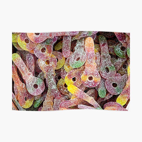 "Sour Keys candy - graphic pattern in multiple colors" Poster for Sale ...
