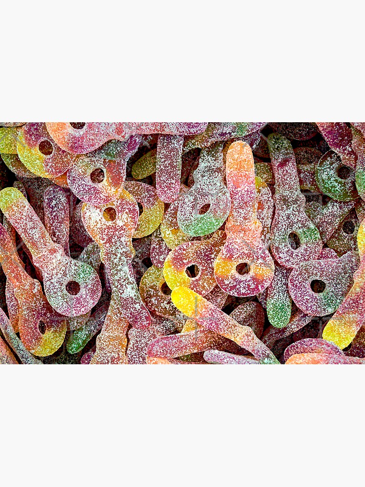 "Sour Keys candy - graphic pattern in multiple colors" Sticker by ...