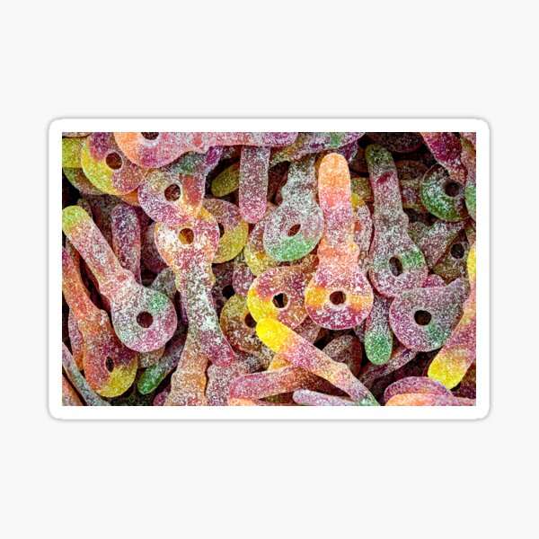 "Sour Keys candy - graphic pattern in multiple colors" Sticker by ...
