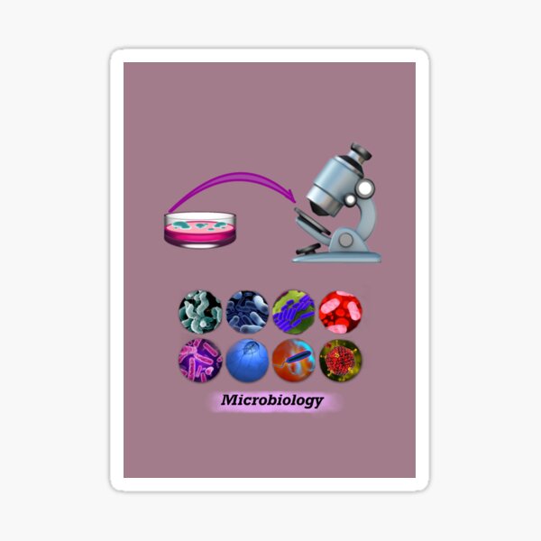 "Microbiology " Sticker by Yahia-X3 | Redbubble