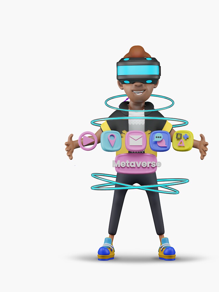 "Metaverse Web3 Avatar The Cool" Sticker by Meta-Verse | Redbubble