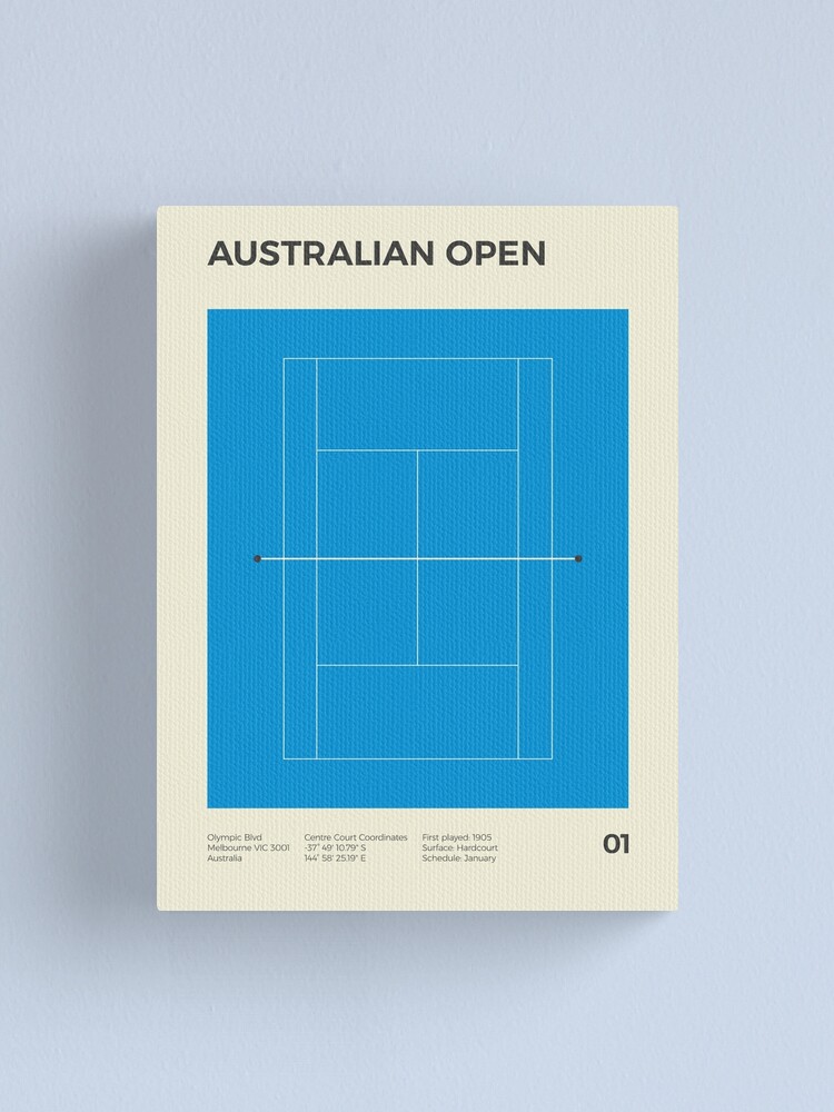 "Australian Open Grand Slam Tennis Tournament " Canvas Print for Sale ...