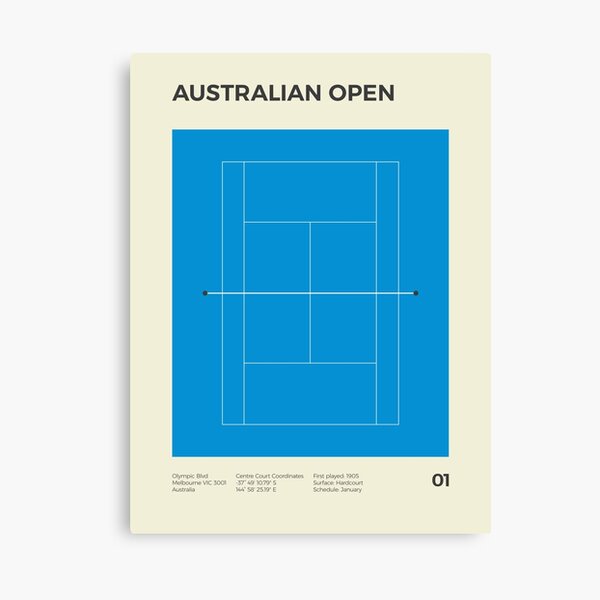 "Australian Open Grand Slam Tennis Tournament " Canvas Print for Sale ...