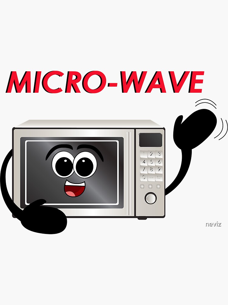 "Micro-Wave - Pun Design" Sticker for Sale by neviz | Redbubble
