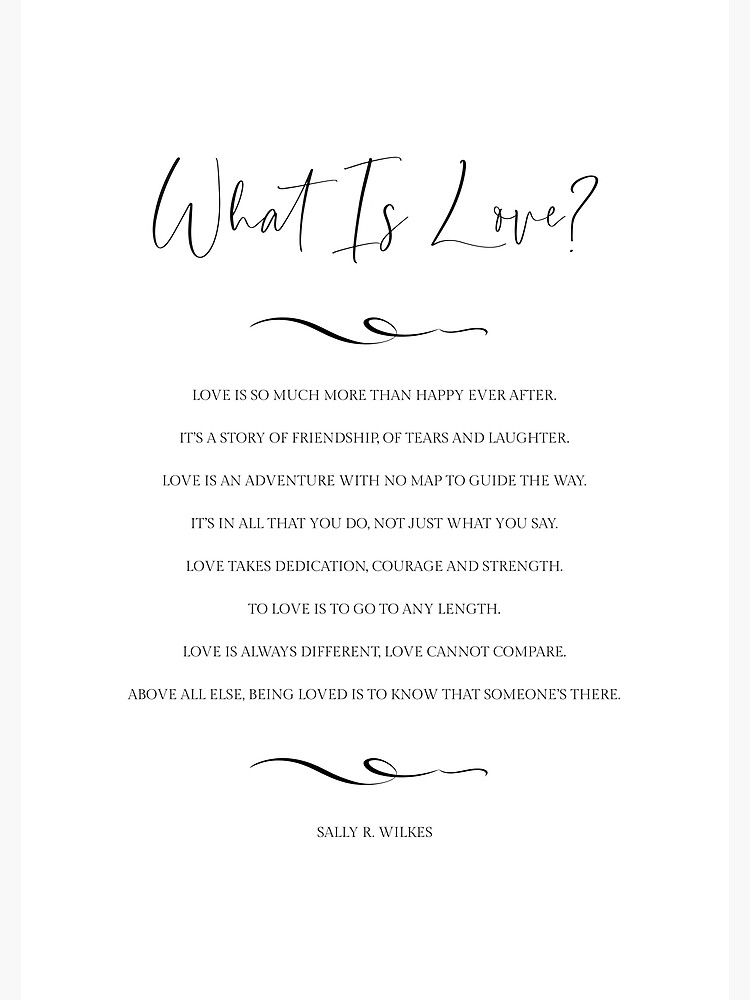 "What Is Love Poem" Poster for Sale by RhymesRemember | Redbubble
