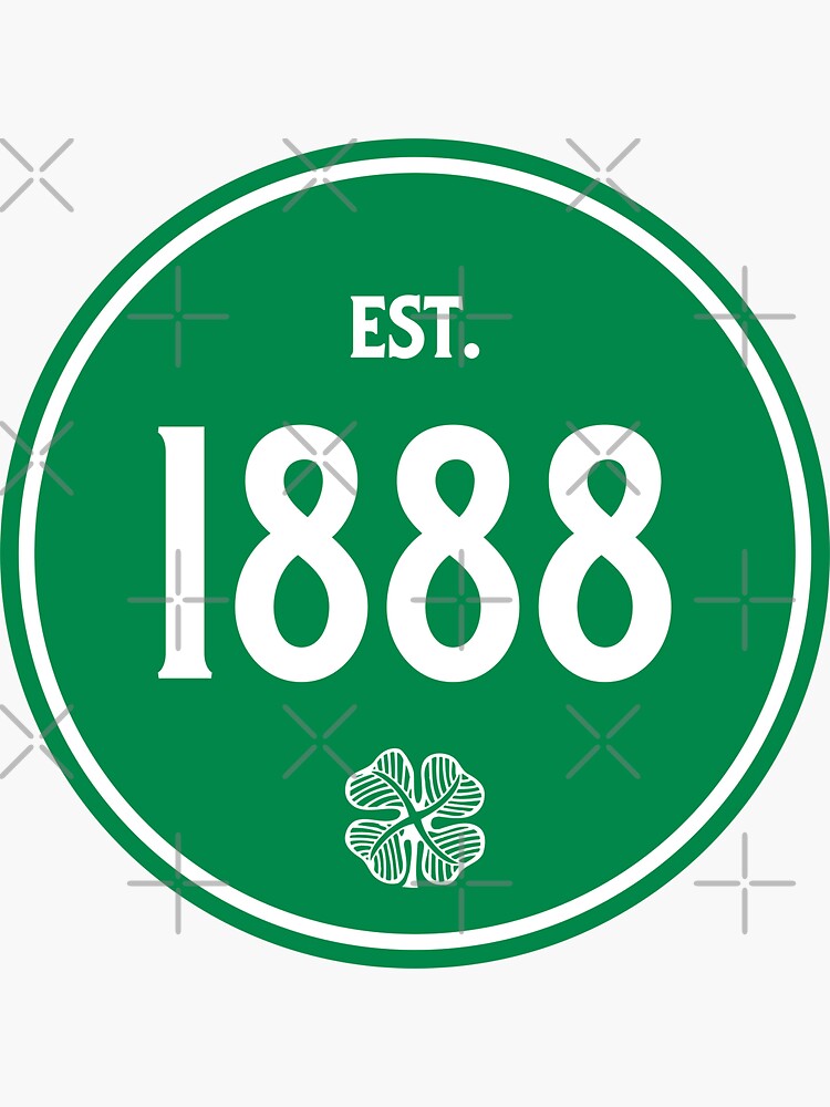 "Celtic Est.1888" Sticker for Sale by OnTargetSports | Redbubble