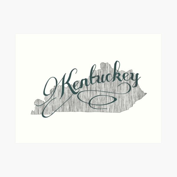 "Kentucky State Typography" Art Print by surgedesigns | Redbubble