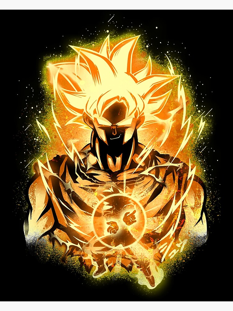 "Golden Saiyan Goku God" Poster for Sale by blynk226 | Redbubble
