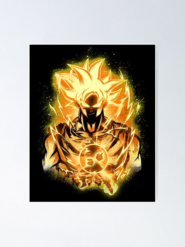 "Golden Saiyan Goku God" Poster for Sale by blynk226 | Redbubble