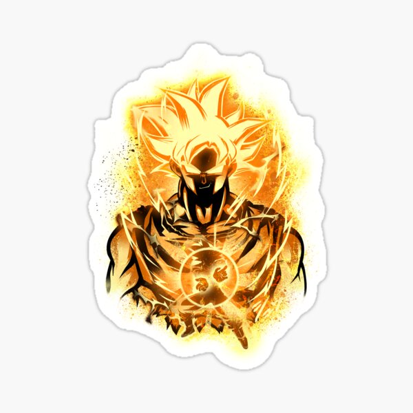 "Golden Saiyan Goku God" Sticker by blynk226 | Redbubble