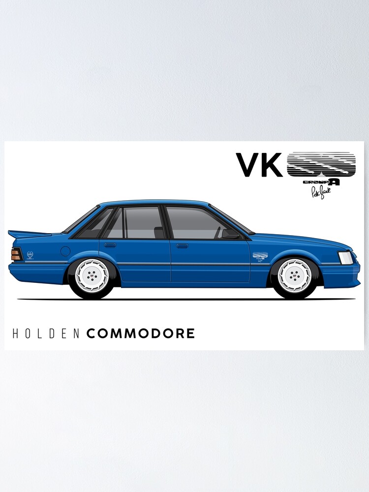 "Holden VK SS Group A (blue)" Poster for Sale by mtsalaa | Redbubble